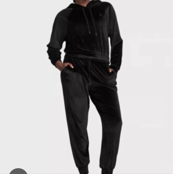 Victoria's Secret | Pants & Jumpsuits | Victorias Secret Black Velour ...